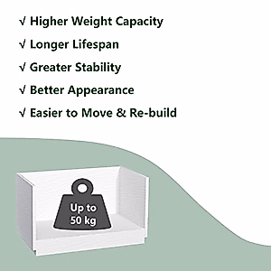 woodtalks Stackable Closet Shelves, Set of 3 1-Tier Shelf, Multi-Purpose Storage Closet Organizers, Open Dressers for Bedroom, Clothing Storage, Freestanding Storage Shelves, White Oak