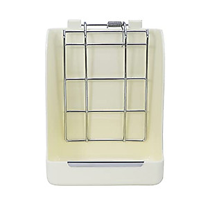 Wontee Rabbit Hay Feeder Guinea Pig Hay Rack Manger Bunny Hay Holder Plastic Food Bowl (2 PCS-White)