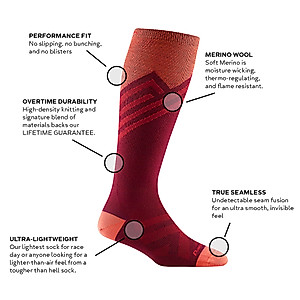 Darn Tough Vermont Peaks RFL OTC Ultra-Lightweight White Large