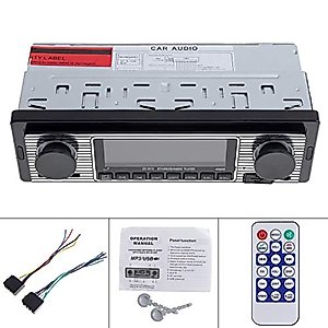 ePathChina 12V Bluetooth Car Radio MP3 Player Vehicle Stereo Audio Support FM / USB / SD / AUX with Remote Control