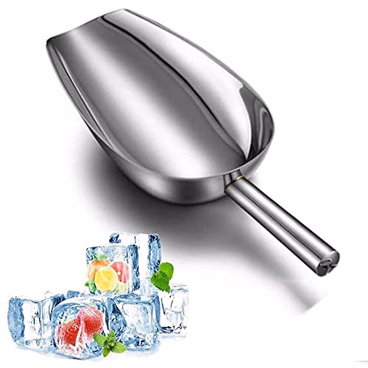 Table Runners 36 Inches with Place Mats Scoop Ice Wedding Kitchen Metal Ice Machine Steel Scoop Silver Food Ic1637