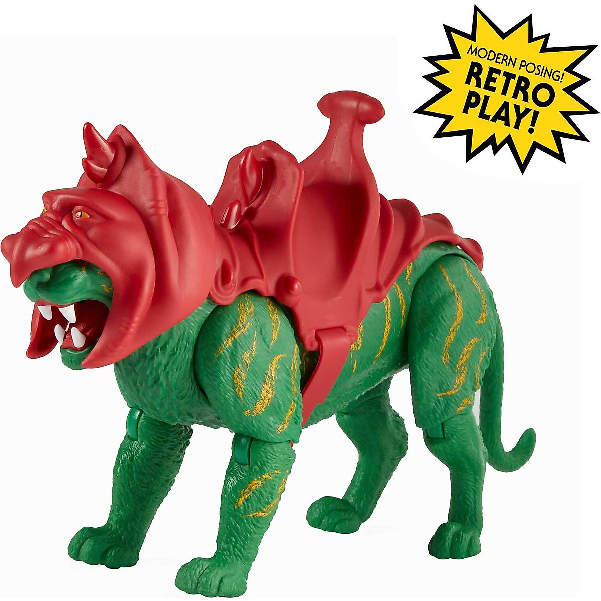 Masters of the Universe Origins Battle Cat 6.75-in Action Figure, He-Man's Loyal Tiger-like Eternian Creature for MOTU Storytelling Play and Display with Origins 5.5-in Figures, Gift for Kids Age 6+