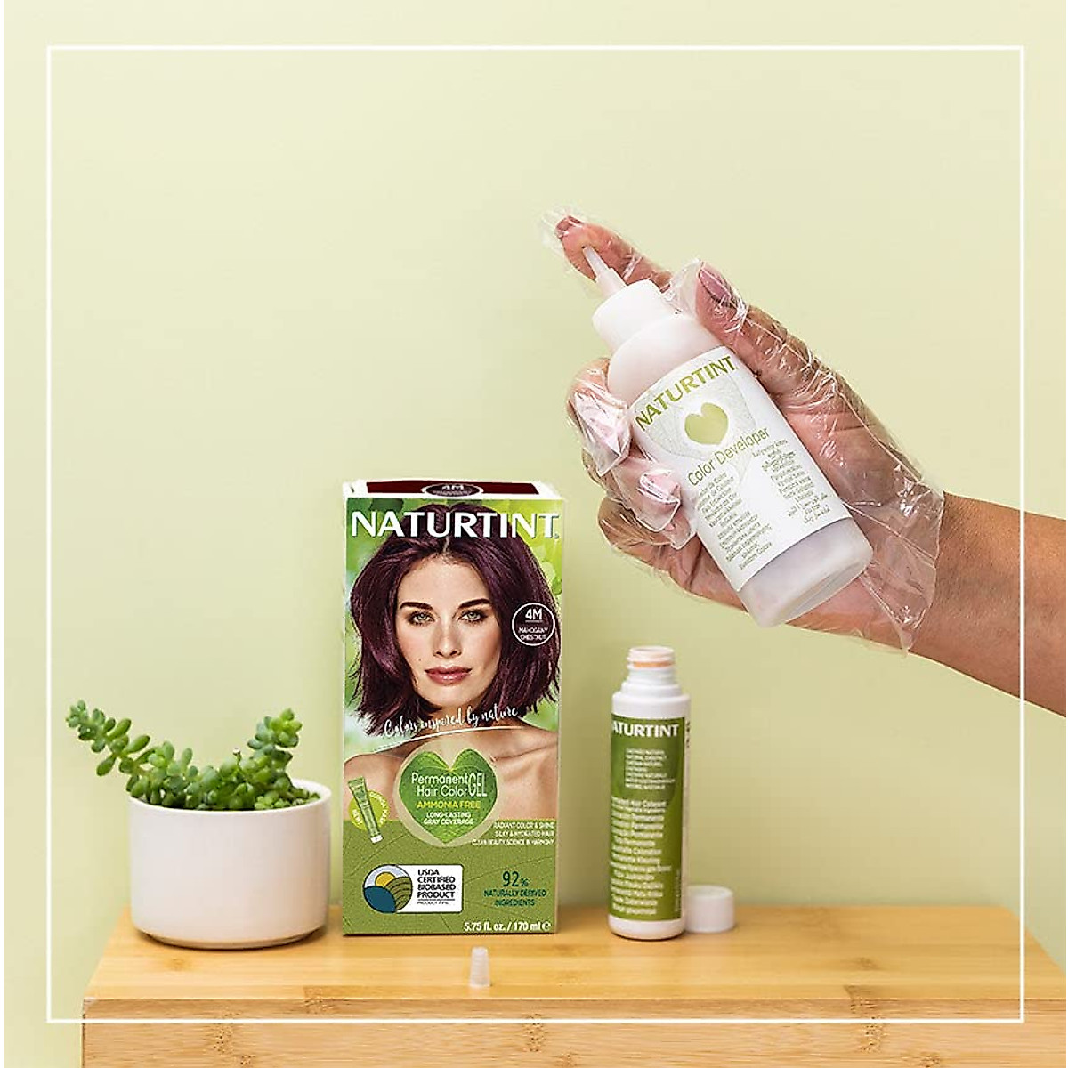 Naturtint Permanent Hair Color 4M Mahogany Chestnut (Pack of 1), Ammonia Free, Vegan, Cruelty Free, up to 100% Gray Coverage, Long Lasting Results