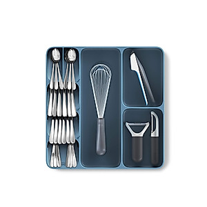 Joseph Joseph DrawerStore Kitchen Drawer Organizer Tray for Cutlery Utensils and Gadgets, One-size, Blue