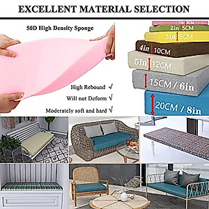 Custom Cushions for Outdoor Furniture Bench Cushion Custom Size Bench Garden Cushion Indoor Patio Furniture/window Bay Window Seat 70D High-resilience Foam Comfortable Durable, Disassembly Cleaning