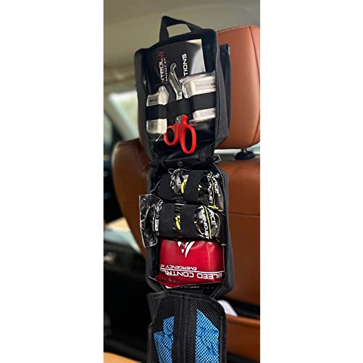 SMD Trauma Kit Feat: 3 Tourniquets 3 Bandages 3 Gauze 3 Emergency Blankets Shears Gloves Easy Instruction Card