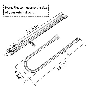 Criditpid Grill Replacement Parts for Brinkman 810-3660-S, 810-3661-F Models. Grill Heat Plate Shields, Pipe Burner Tubes and Crossover Tubes for Brinkman 810-3660-S.