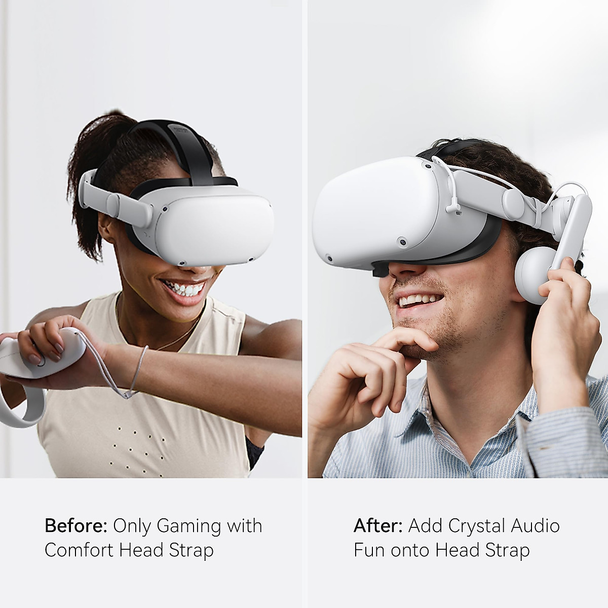 KIWI design Soft Clip-On Headphones for Quest 2 and Kiwi Head Straps, Enhanced Audio, Adjustable Fit