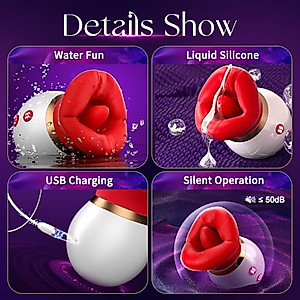 Vibrator Adult Sex Toys for Women - 3IN1 Mouth-Shaped Sucking Vibrator, 10 Tongue Licking 3 Sucking Nipples Anal Clit Sucker Vibrater, G Spot Vibrators Clitoral Stimulator Couples Sex Toys