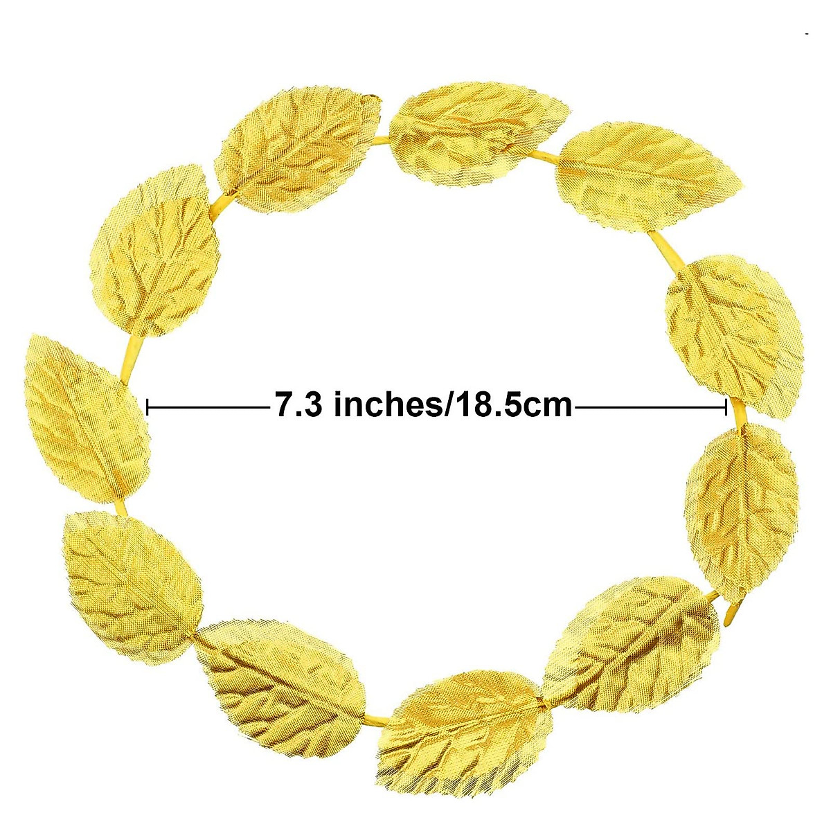 Canlierr Gold Laurel Crown Headband, 12 Pieces Halloween Costume Headpiece, Lightweight Greek Goddess Headband, Quality Knitted Fabric Material, for Men Women Toga Party Decoration Accessories