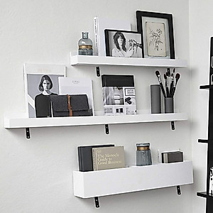 Corner Brace 8 Pcs Shelf Bracket Heavy Duty Black Steel L Corner Brace, Decorative Joint Angle Bracket for Shelf 5 InchX3 Inch Shelves Wall Hanging Bracket with Screws (125X75mm(5 InchX3 Inch)(8PCS))