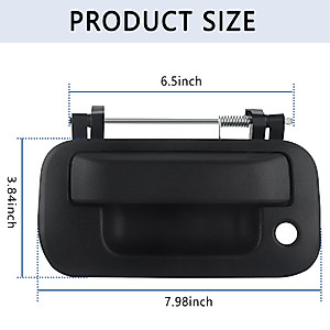 carleef Car Tailgate Handle,One Piece Molding Tailgate Latch Assembly Replaces OEM#79606 8L3Z-9943400-AA,Standard Car Accessories Tailgate Lock Compatible with Lincoln Ford F150 F250 F350