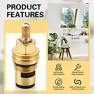 Faucet Cartridges for Grohe 45882000 45883000, 1/2″ Cold Hot Ceramic Cartridge, 2-Hole installation faucet ceramic cartridge Replacement Assembly (45882000+45883000)