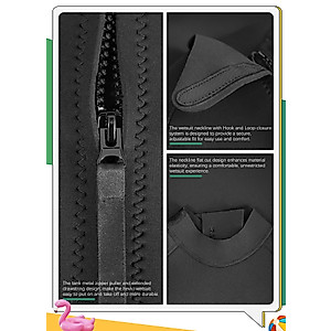 Hevto Wetsuits Kids 3/2mm Neoprene Full Wet Suit Thermal Children Boy Youth Girl Toddler for Swimming Water Sports (K01-Blue, 12)