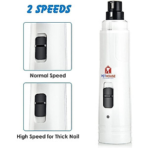 Pet Nail Grinder, Pet Nail Clipper and Trimmer for Dogs and Cats - for Small, Medium, and Large Breeds, Trimmers, File for Proper Toenail Care - Quiet and Efficient Grooming, Clippers for Nails