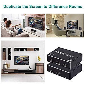1x3 HDMI Splitter, 1 in 3 Out HDMI Splitter Audio Video Distributor Box Support 3D & 4K x 2K Compatible for HDTV, STB, DVD, PS3, Projector Etc