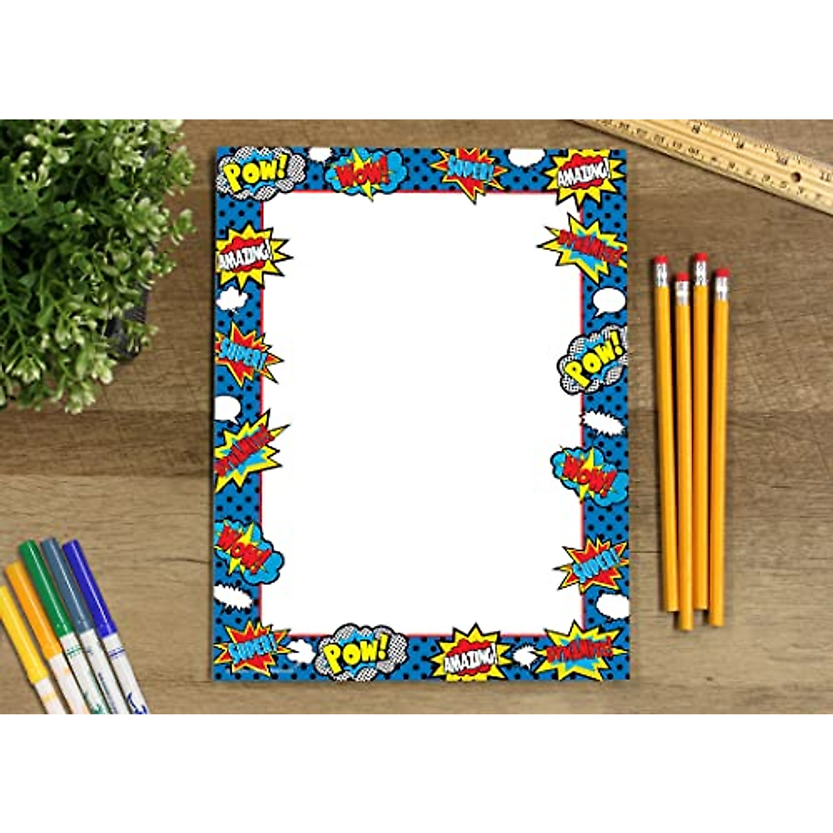 Teacher Created Resources Superhero Computer Paper (5629) 8.5 inches X 11 inches