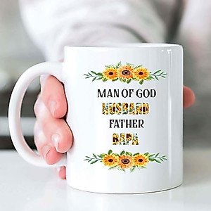 Unique Christian Gift for Husband and Father - Prayers - Navy Multicolor Unisex Sweat - 11 Oz White Ceramic Coffee Mug