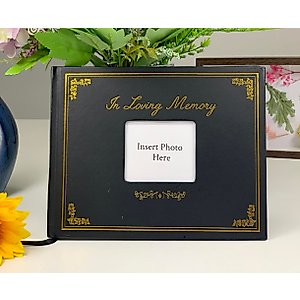 RAXIFU Funeral Guest Book, 8”x10” Memory Book for Funeral, 126 Pages Guest Book for Memorial Service, Celebration of Life Guest Book