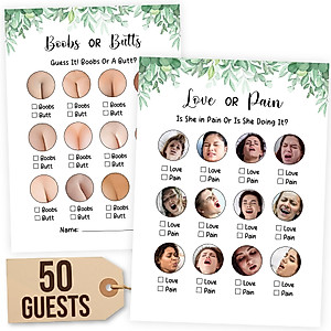 Woodamore Hilarious Bridal Shower Games 50 Guests - Wedding Shower Games for Bridal Shower Decorations, Wedding Games for Reception, Fun Bridal Party Games Bridal Shower Activities