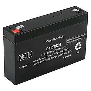 Dual-Lite 0120824 Approved 6-volt 7-7.2Ah 3.4-Amp for 90-Minute New SLA Battery