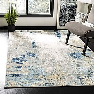 SAFAVIEH Jasper Collection 2' x 4' Grey / Gold JSP101A Modern Abstract Non-Shedding Living Room Bedroom Accent Rug