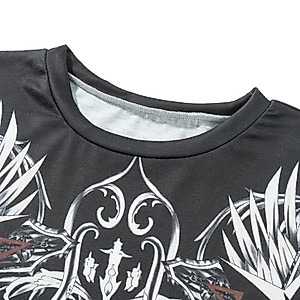 Axupico Womens Fake Two-Piece Gothic Shirts Long Sleeve E-Girls Aesthetic Grunge Tops Vintage Graphic Fall Clothes (1-Black, L)