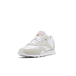 Reebok Women's Classic Nylon Sneaker, Classic White/Light Grey 2, 8