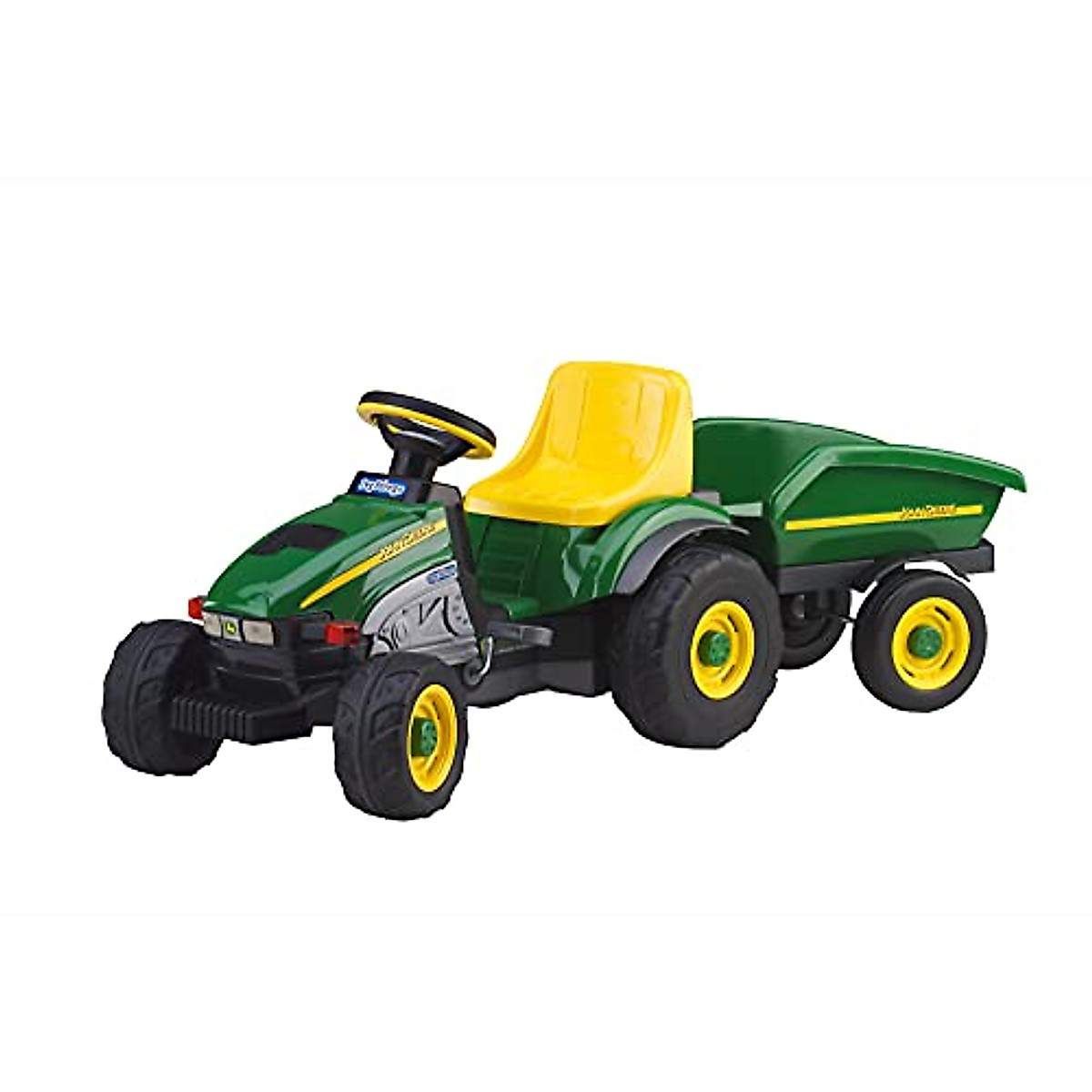 Peg Perego John Deere Farm Tractor and Trailer Pedal Tractor, Green