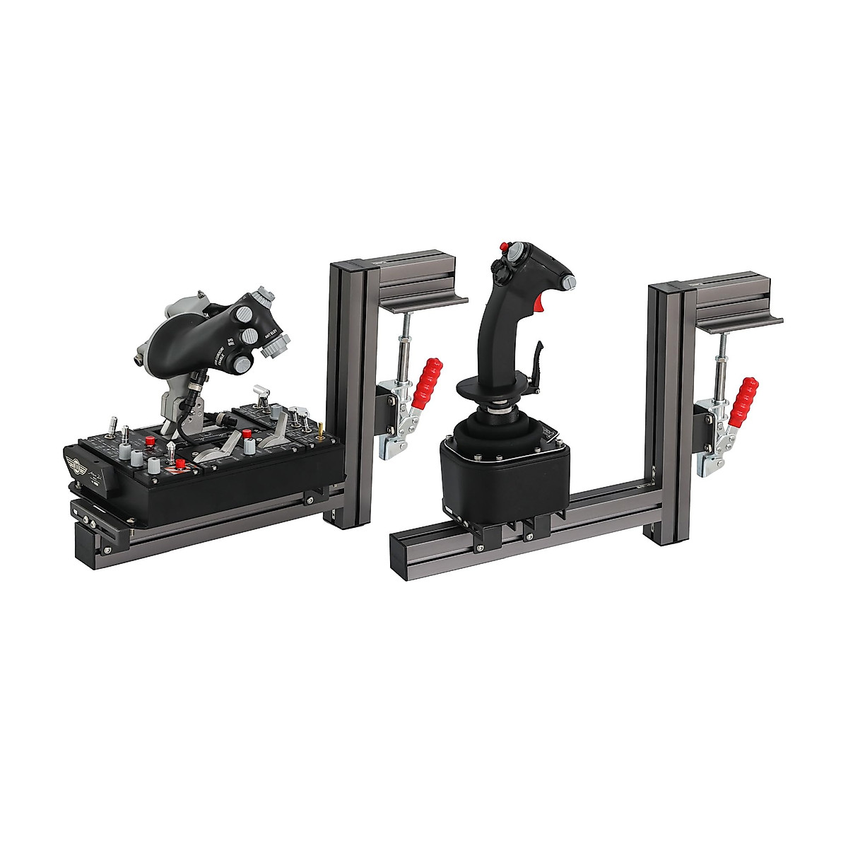 2Set, J-PEIN Desk Mount for Joystick & Throttle - PC Flight Sim Game Support, Adjustable HOTAS System Stand, Durable Gaming Gear Holder, Easy Setup