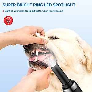 UKEXE Dog Plaque Tartar Remover for Teeth, Pet Ultrasonic Tooth Cleaner, Dental Tools Cleaning Kit for Teeth Stains for Dogs & Cats with 5 Modes (Black)