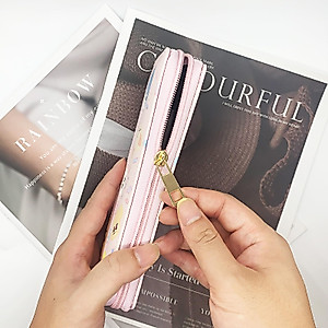 Educatgame Kpop Wallet with Bag Charm, Cute Faux Leather Long Wallet/Clutch Purse, Cute Stuff/Accessories or Gift for Teen Girls,Women