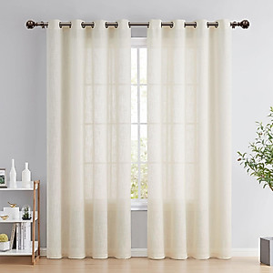 KAMANINA Single Curtain Rod 32 to 58 Inch(2.6-4.8Ft), 7/8 Inch Antique Bronze Adjustable Drapery Rod for Windows, Decorative Netted Texture End