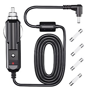 VHBW Replacement for Inogen Car Charger Compatible with Inogen One G3 G4 G5 BA-306 BA-301 BA306 BA301 Concentrator【12V 8.3FT, with Additional Fuses】