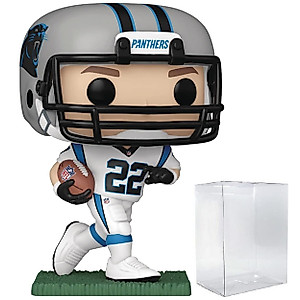 POP Football: Panthers - Christian McCaffrey (Away Jersey) Funko Vinyl Figure (Bundled with Compatible Box Protector Case), Multicolor, 3.75 inches