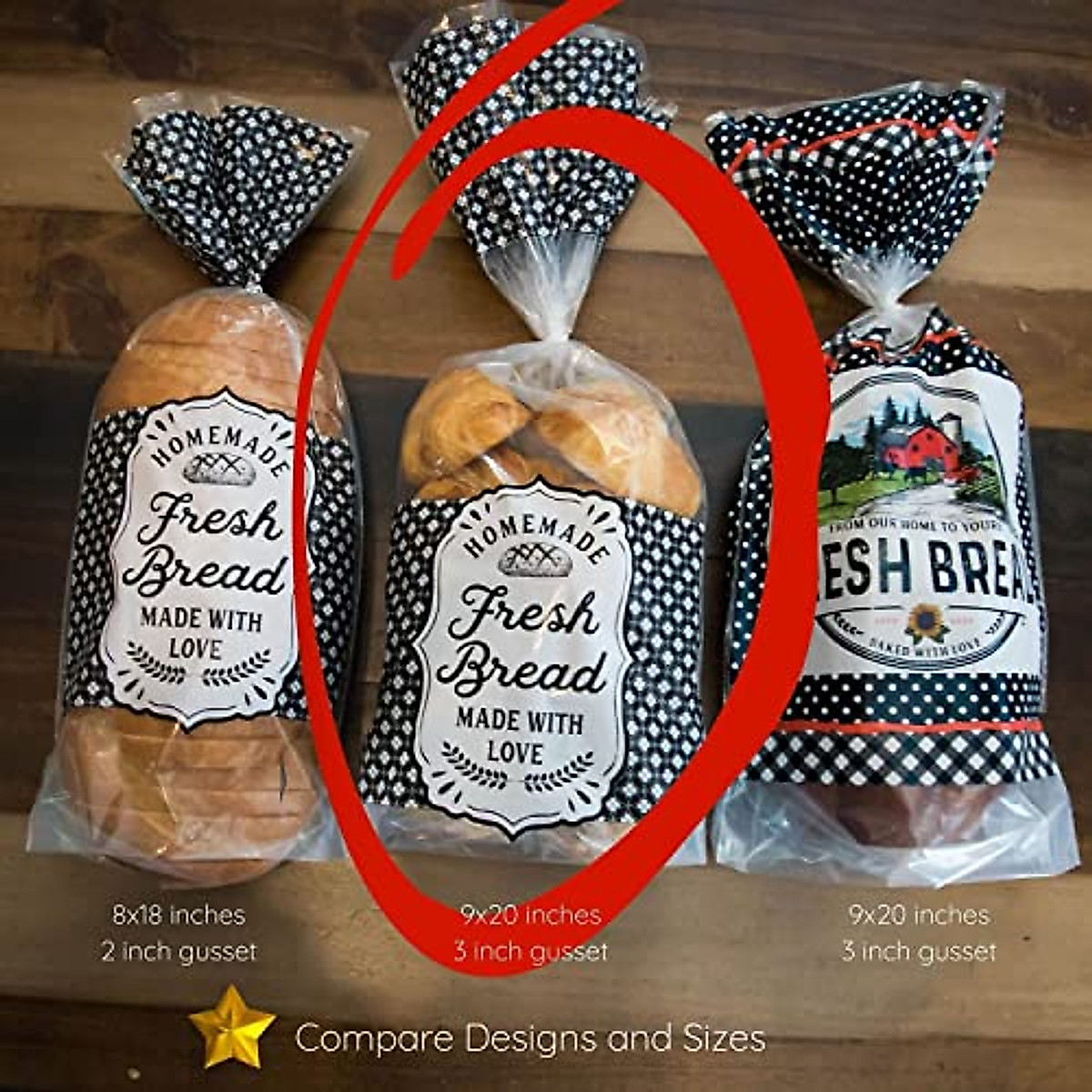 Large Bread Bags for Homemade Bread with Ties Perfect for Christmas Bread Bags Holiday Bread Bags Challah Sourdough Gift Bread Bags