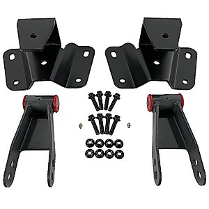 BST BSSP 4" Drop Kit Leveling Lowering Shackles Hangers Kits Compatible with 1973-1996 F-ord F-150 F100 Rear Drop Hangers & Shackles Drop Kit Lowering