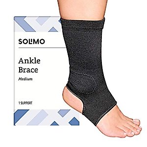 Amazon Brand - Solimo Ankle Brace, Medium, Black