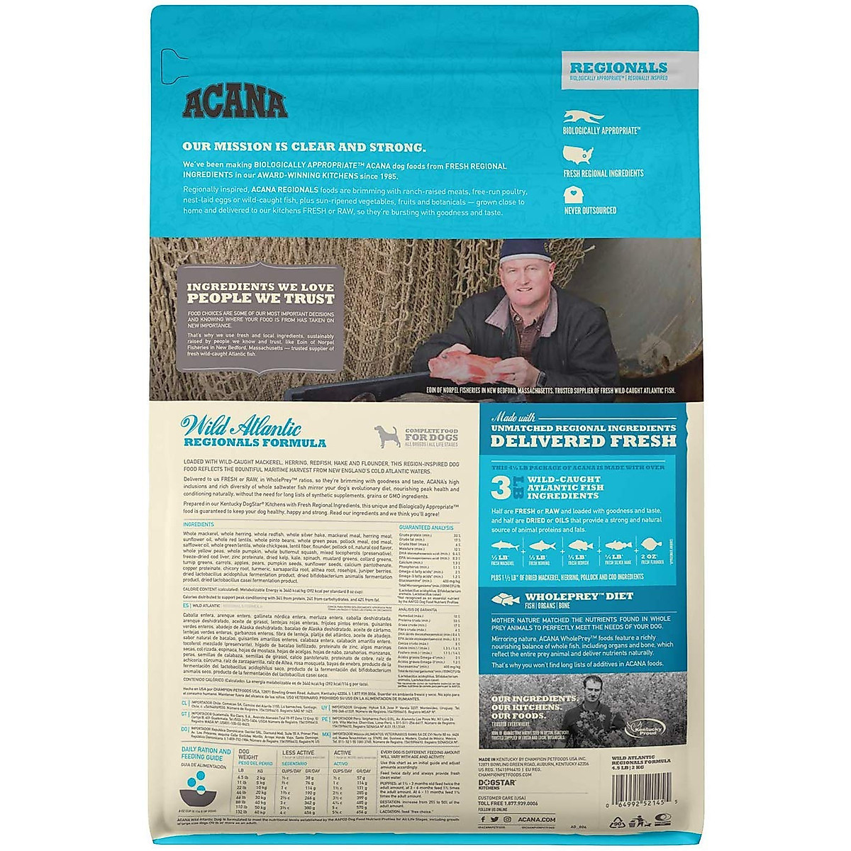 ACANA 2 Pack of Wild Atlantic Dog Food, 4.5 Pounds Each, Grain-Free, Made in The USA