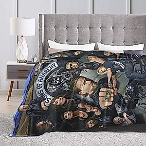 SKEGVINRE Sons of Anarchy Blanket Flannel Throw Blanket Soft Lightweight Winter Fuzzy Bed Blanket for Couch Sofa Bedroom 50"x40"