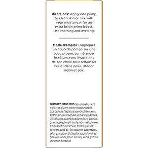 Burt's Bees Vitamin C Turmeric Face Serum, Brightens Skin & Visibly Reduces Dark Spots, Fine Lines & Wrinkles, Naturally Hydrating, Lightweight - Brightening Booster Serum (1 oz)