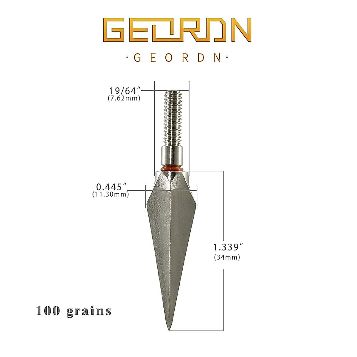 Traditional Bow Hunting Broadheads 150 Grains 100 Grains 12Pk One-Piece Broad Head,Archery Target Tip, Arrow Heads,Archery Field Points (100 Grains-Silver 12pk)