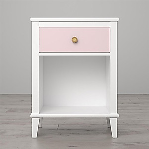 Little Seeds Monarch Hill Poppy Nightstand, White/Pink