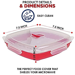 Microwave Vegetable Steamer for Cooking Food Basket Rice Veggie Microwavable Cooker Pot Exultimate