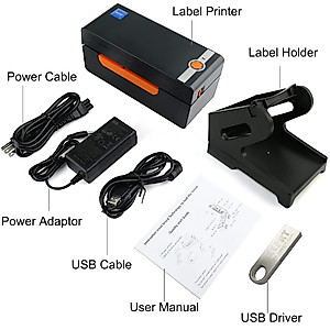 LotFancy Thermal Label Printer, 4x6 Shipping Label Printer with High Speed 150mm/s, Address Postage Barcode Mailing Printer for USPS, Amazon, Ebay, Shopify Labeling, Work with Windows, Mac System