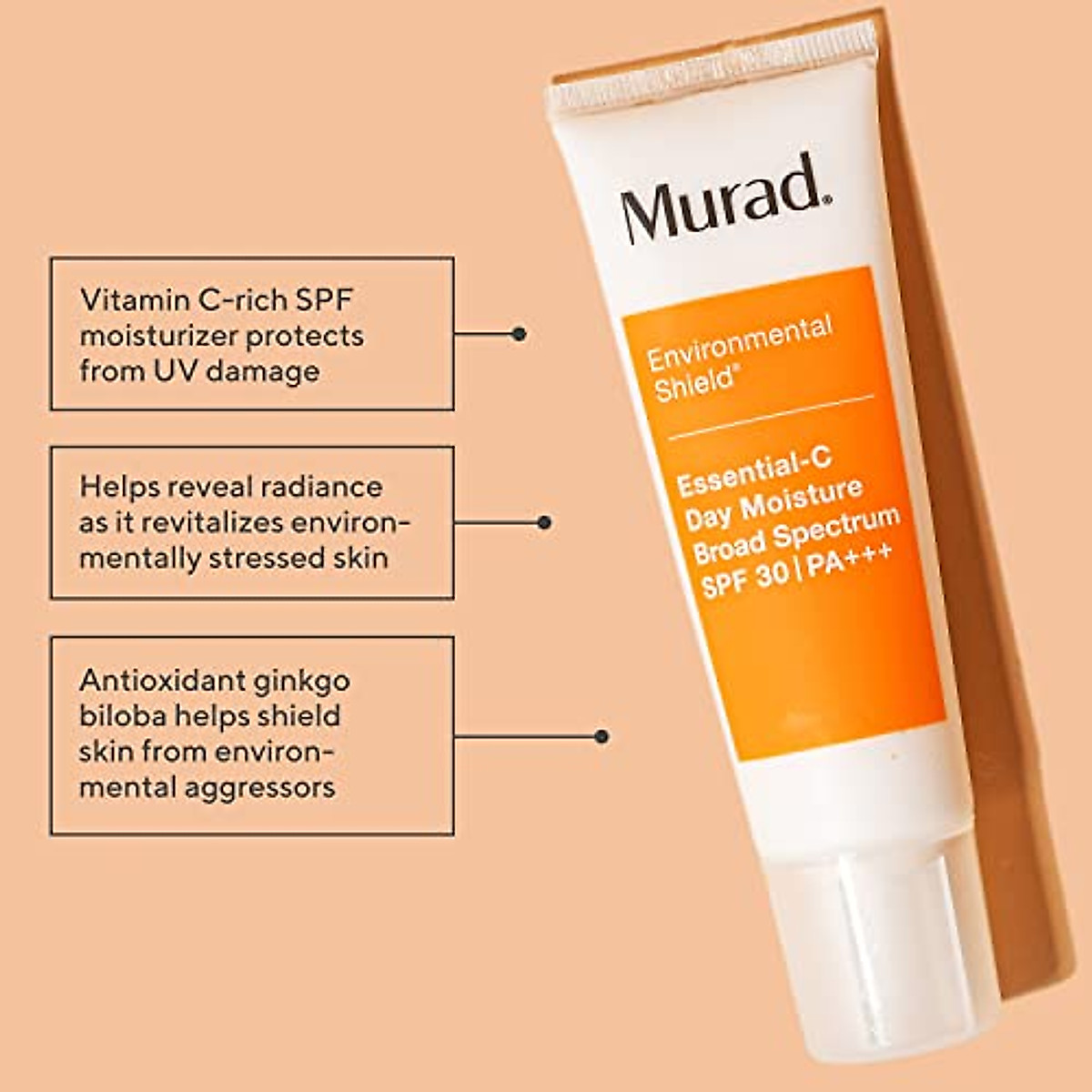 Murad Essential-C Day Moisture Broad Spectrum SPF 30 - Environmental Shield SPF Facial Moisturizer Cream - Vitamin & Antioxidant Rich Treatment Backed by Science, 1.7 Fl Oz