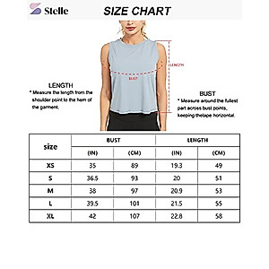Stelle Women's Workout Tops Sleeveless Yoga Tank Tops Running Gym Crop Tops (Pink,M)
