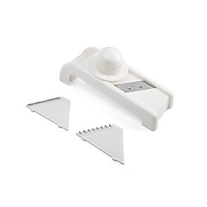 Farberware 5215832 Classic Mandoline Fruit and Vegetable Slicer with 3 Blades, White