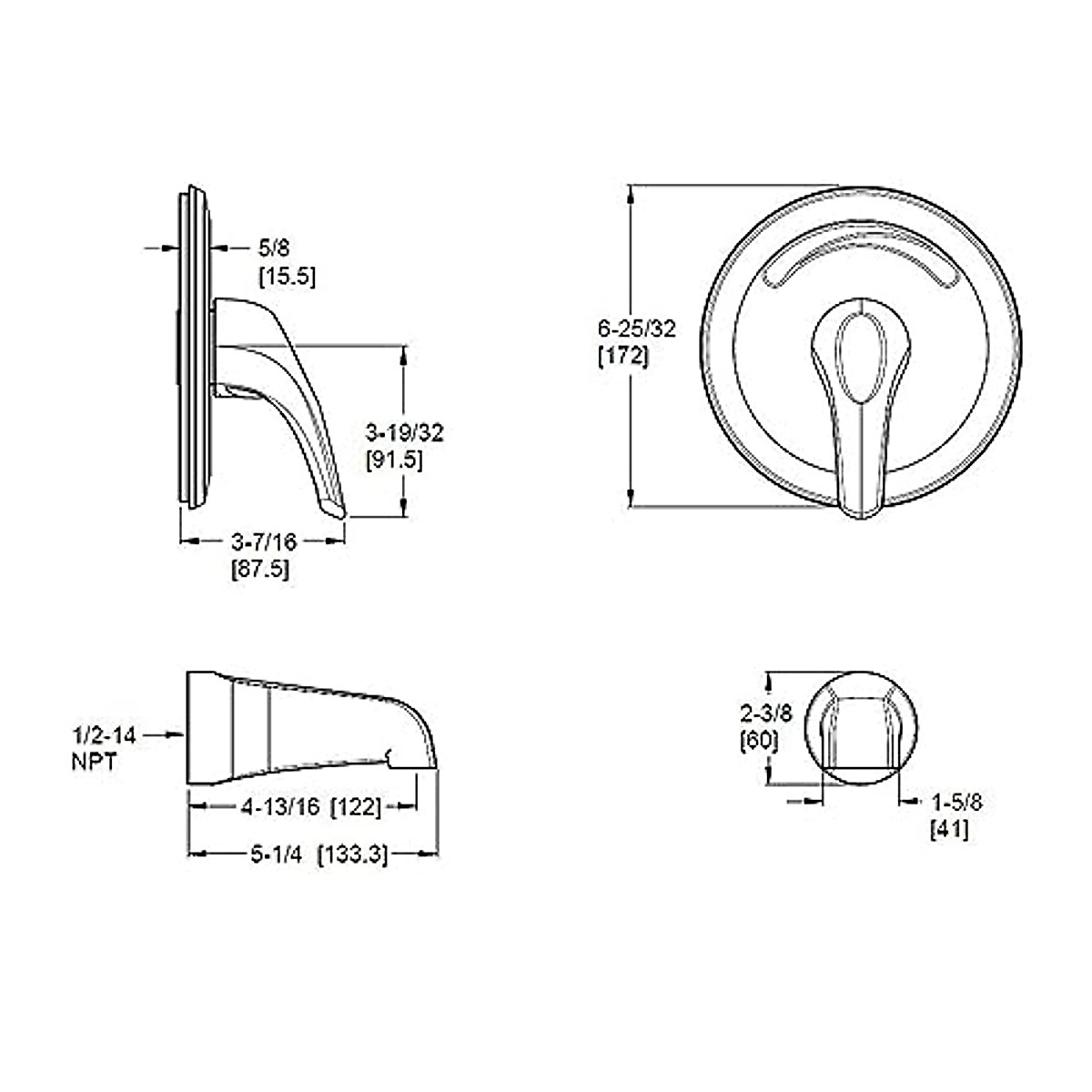 Pfister R89-010Y Pfirst Series Tub Only Trim Kit, Tuscan Bronze