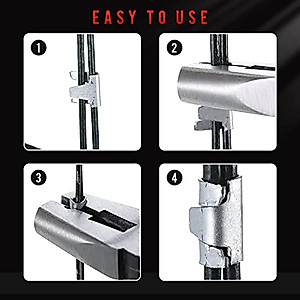 300 Pieces Wire Cage Clips with 1 Piece Wire Cage Buckle Snap Plier for Chicken Pet Dog Cat Cage (Silver, Black Yellow)